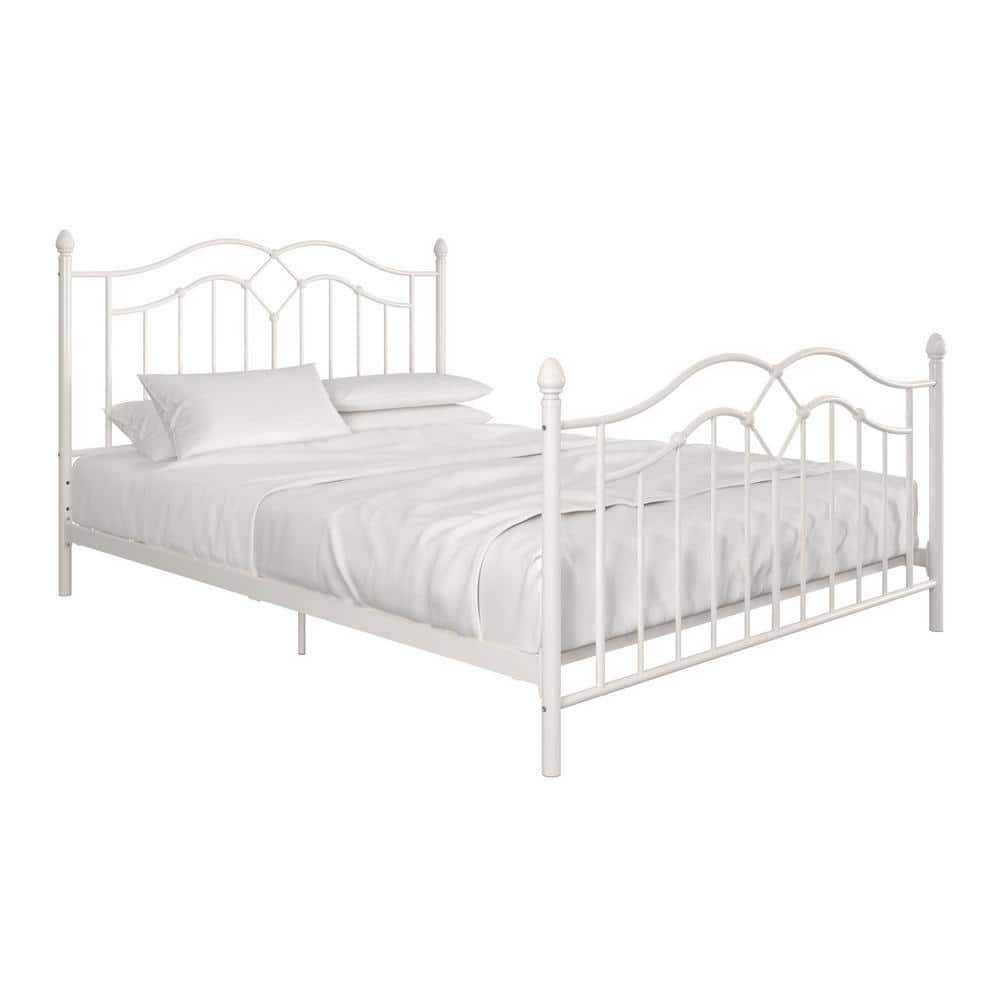 DHP Tatiana White Full Size Bed Frame DE64544 - The Home Depot