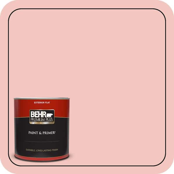 BEHR PREMIUM PLUS 1 Qt. #M170-2 Prairie Rose Flat Exterior Paint ...