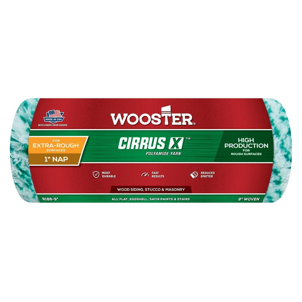 Wooster 9 in. x 1 in. Polyamide Yarn High-Density Cirrus Pro X Woven ...
