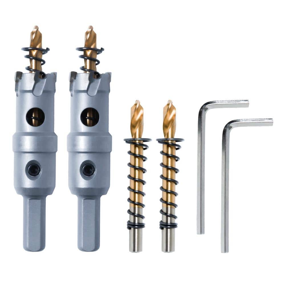 ‎POWERTEC 3/4 in. Carbide Hole Saw Tungsten Carbide Tipped Hole Cutter Set with Titanium-Plated ...
