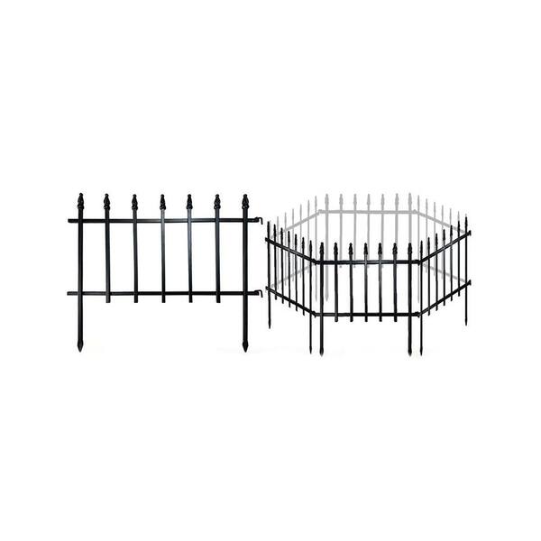 Justincity 9.17 L x 18 W x 22 H Black Metal No-Dig Decorative ...