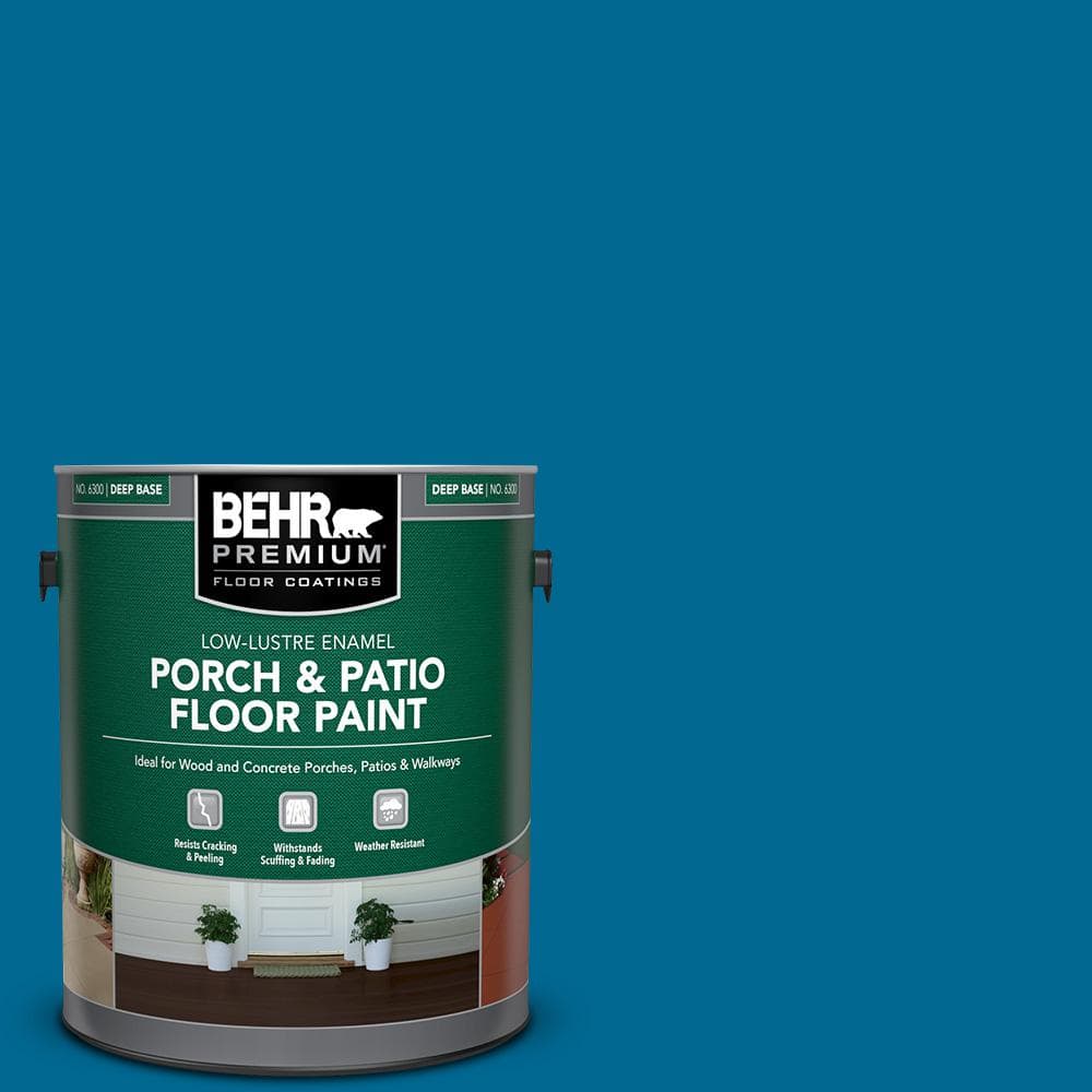 BEHR PREMIUM 1 gal. #OSHA-1 OSHA SAFETY BLUE Low-Lustre Enamel Interior ...