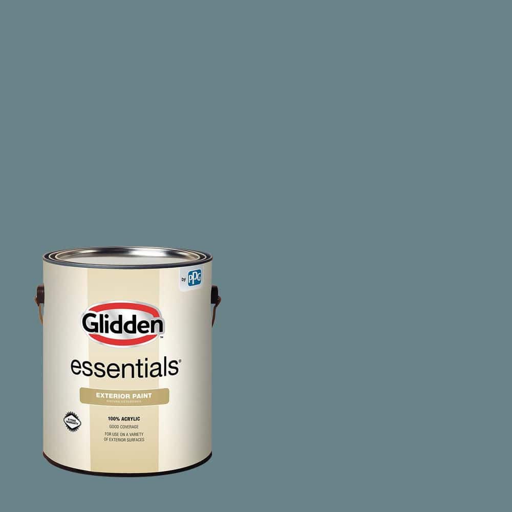 Glidden Essentials 1 gal. PPG1035-5 Puddle Jumper Flat Exterior Paint ...
