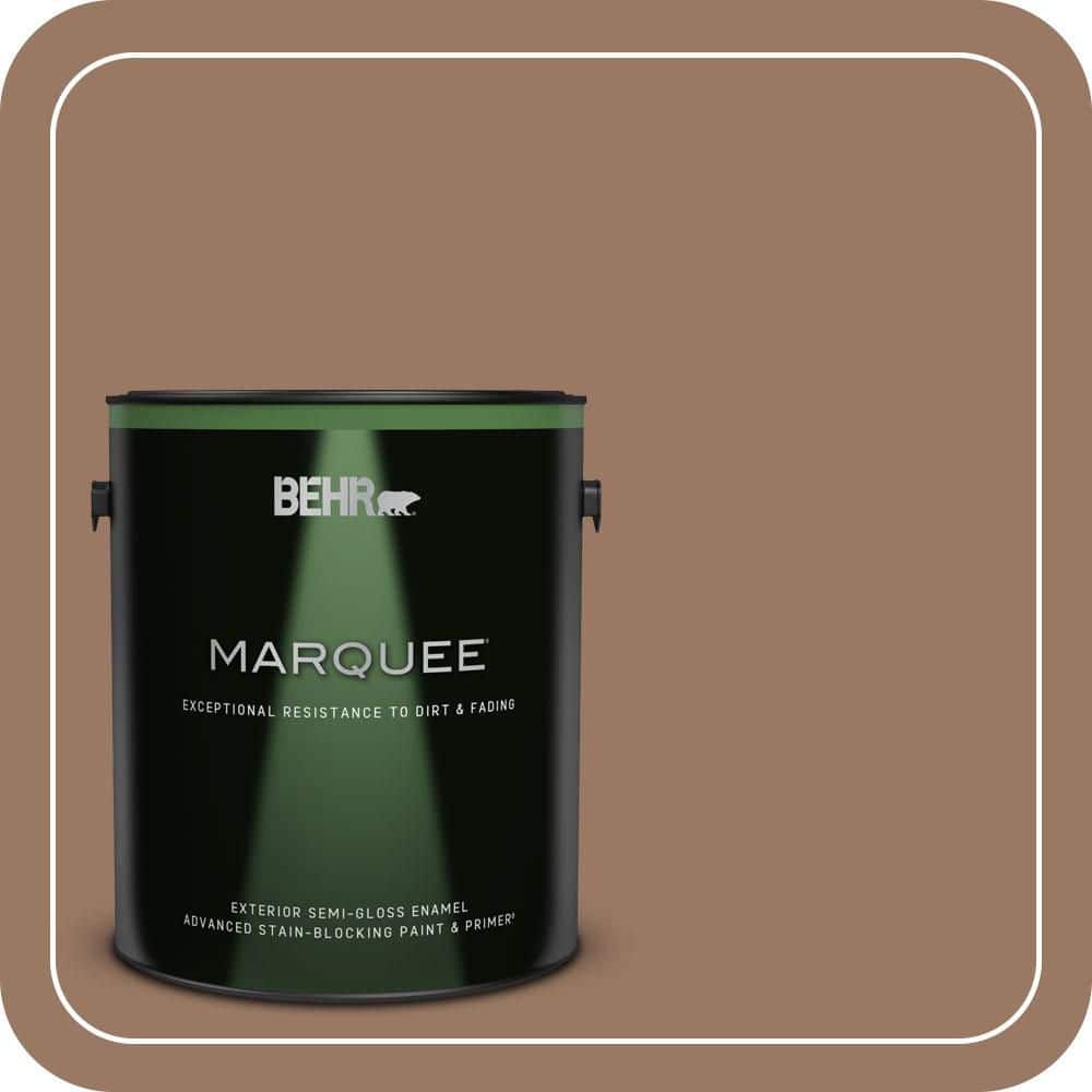 BEHR MARQUEE 1 gal. #250F-5 Fudge Bar Semi-Gloss Enamel Exterior Paint ...