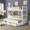 Harper & Bright Designs White Chamblee Twin over Twin Bunk Bed with ...