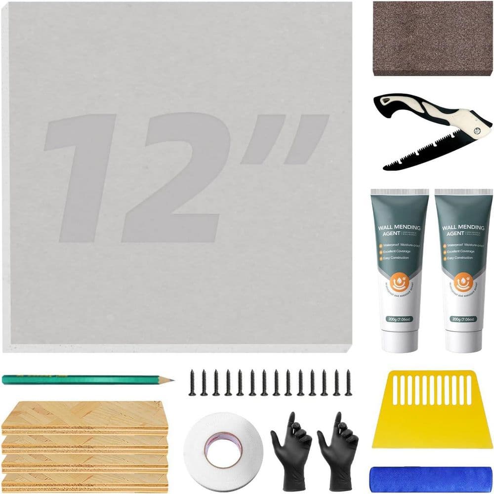 KIWDZFU 12 x 12 in. Drywall Patch Repair Kit Wall Surface Large Hole ...