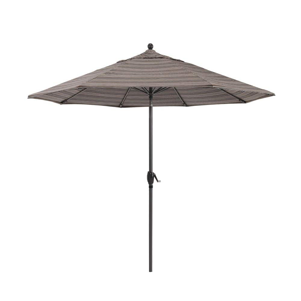 California Umbrella 9 ft. Black Aluminum Market Patio Umbrella with ...