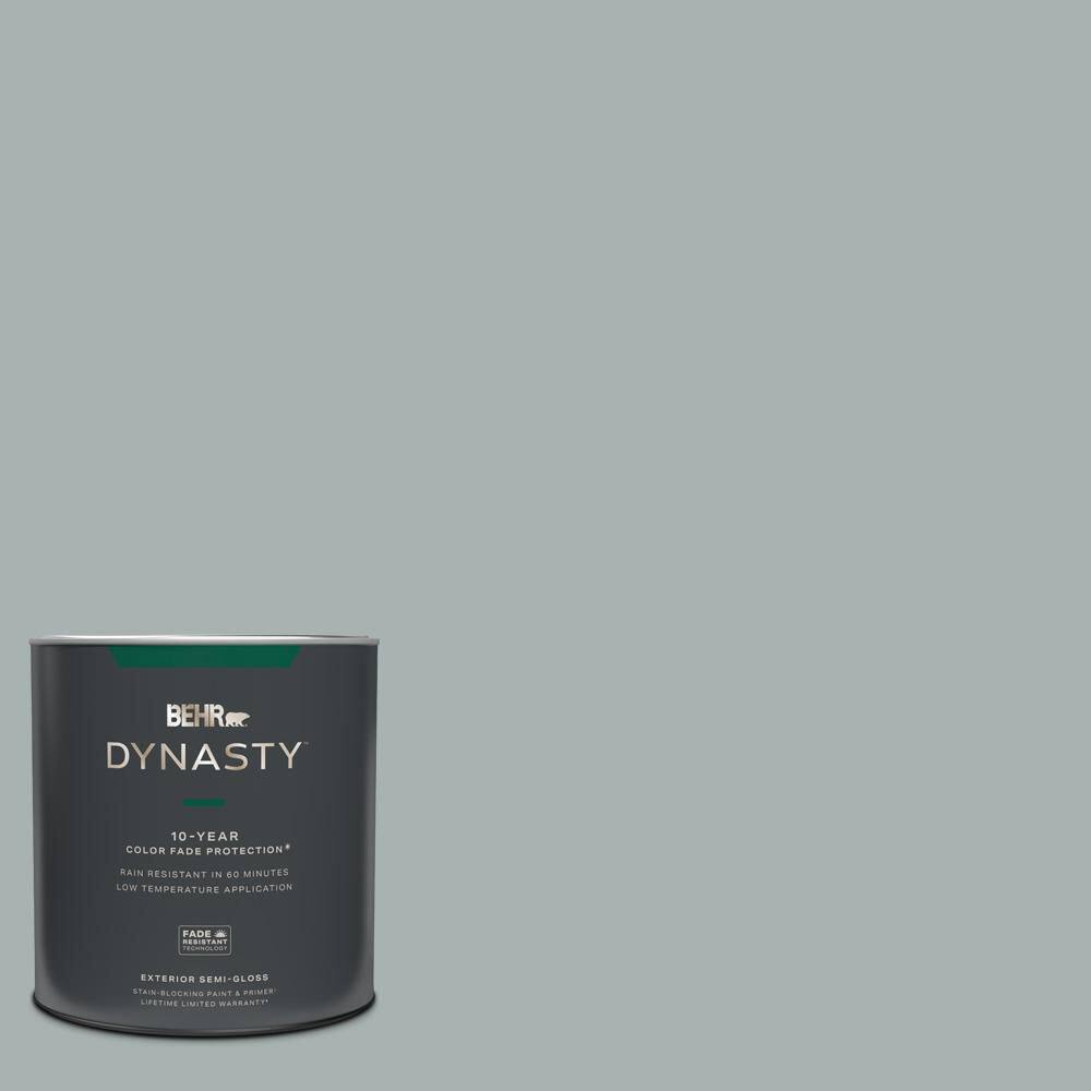 BEHR DYNASTY 1 qt. #730F-4 Flint Smoke Semi-Gloss Enamel Exterior Stain ...