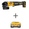DEWALT 20V XR Lithium-Ion Cordless 4-1/2. in. to 5 in. Variable Speed Angle Grinder with 20V Max ...