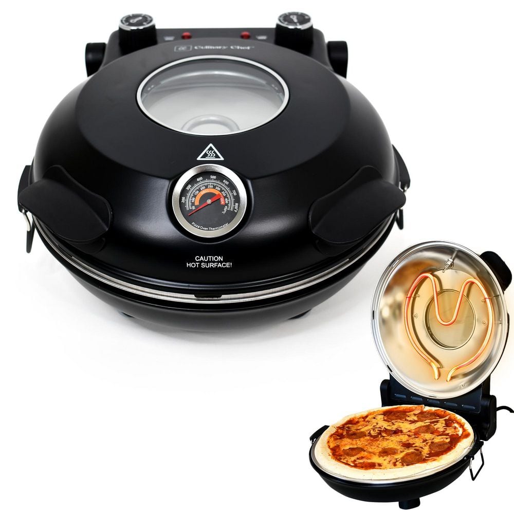 Electric Pizza Oven with Ceramic Stone, Adjustable Heat Control,1200 ...