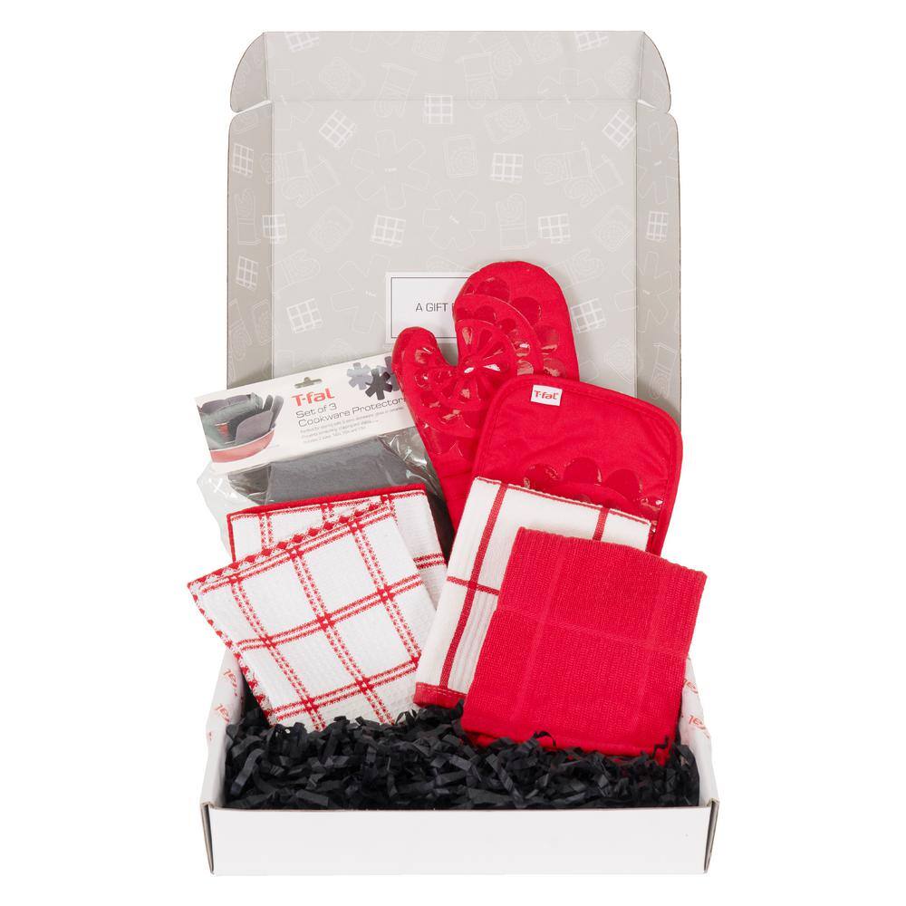 T-fal Red Cotton Essential Gift Set 97148 - The Home Depot