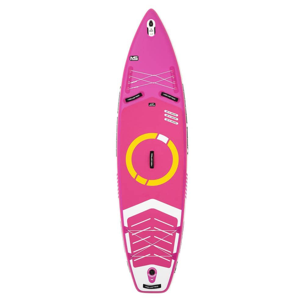 Afoxsos 11 ft. Baby Pink PVC Inflatable Stand Up Paddle Board with ...