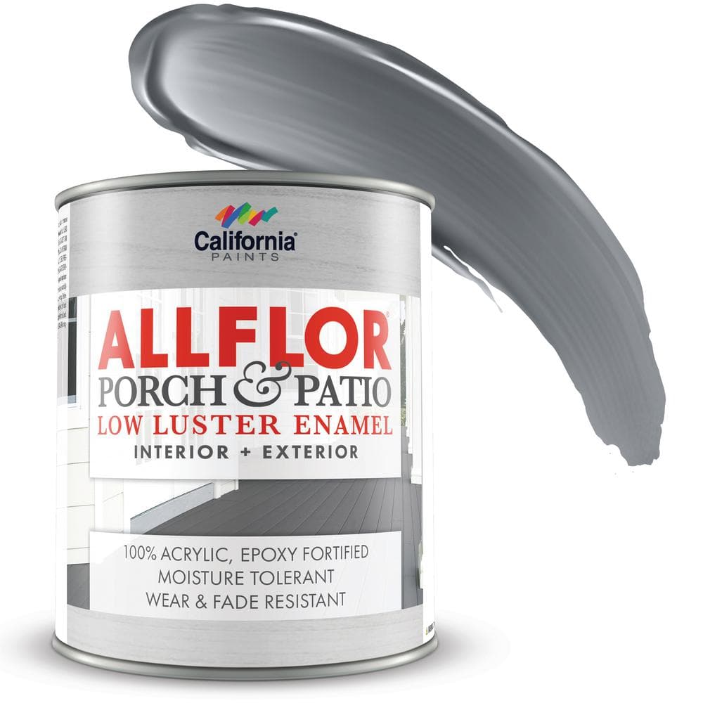 California Paints 1 qt. Deck Gray ALLFLOR Porch and Floor Low Luster ...