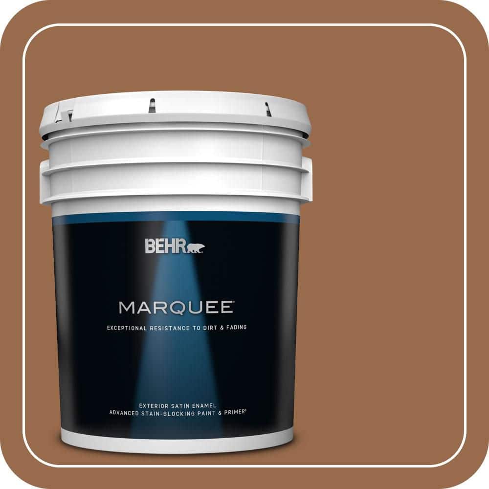 BEHR MARQUEE 5 gal. #S230-7 Toasted Bagel Satin Enamel Exterior Paint ...