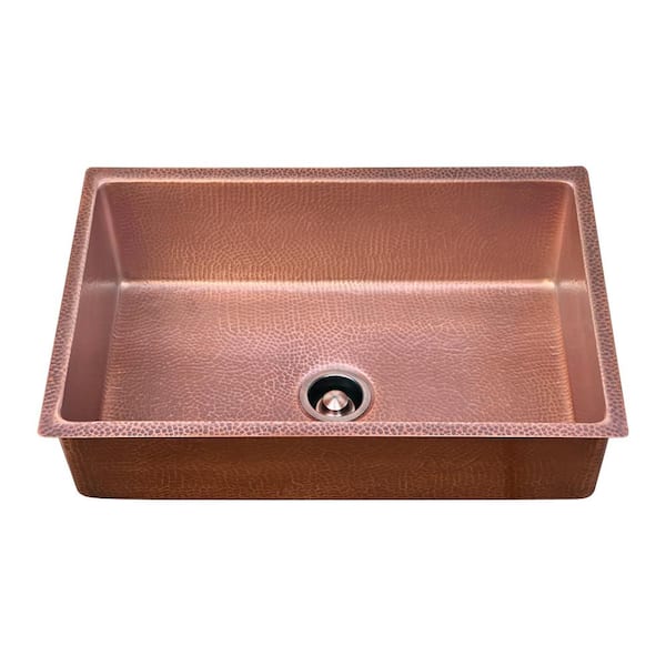 Fossil Blu Luxury 33 in. Drop in or Undermount Single Bowl 12-Gauge ...