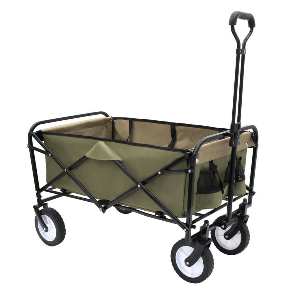 New Green Foldable 4.9 cu. ft. Heavy-Duty Steel All-Terrain Collapsible ...