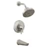 Delta Galeon 1-Handle Wall-Mount Tub and Shower Trim Kit in Lumicoat ...