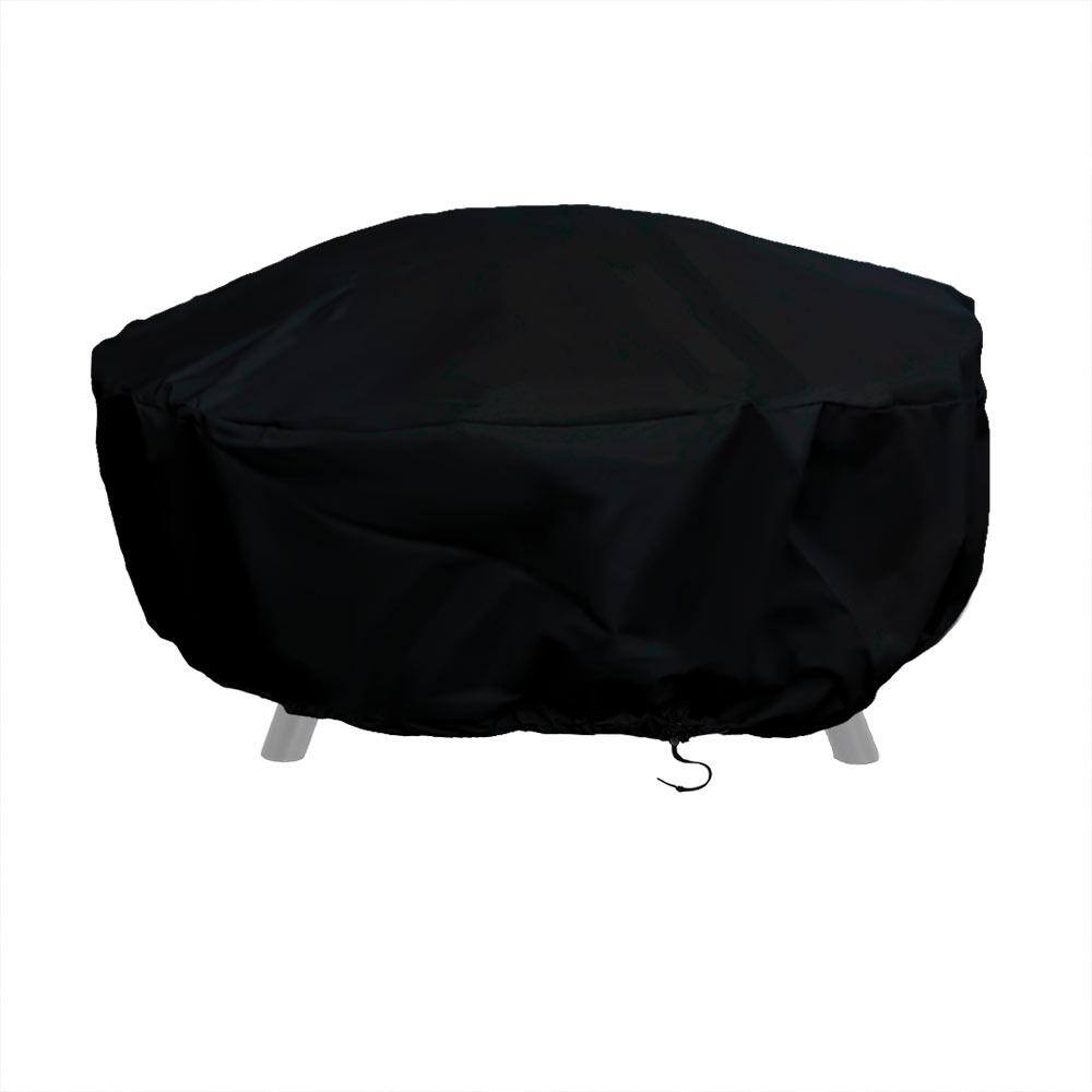 Sunnydaze Decor 48 In Black Durable Round Fire Pit Cover Long Lasting