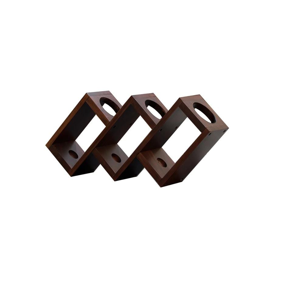 Aoibox 22.5 in. Tabletop Rectangular Splicing Brown Walnut Natural Pine ...