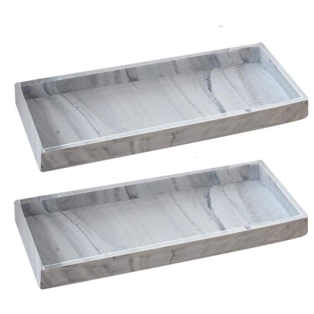 Wudkey 2-Pack Multi-Space Series Countertop Silicone Tray with Raised ...