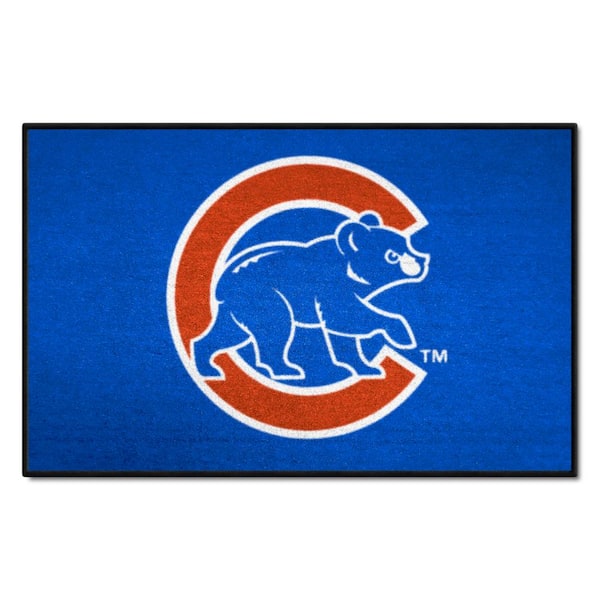 FANMATS Chicago Cubs Blue 1.5 ft. x 2.5 ft. Starter Area Rug 29133 ...