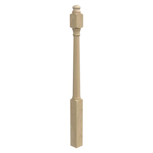 EVERMARK Stair Parts 4940 48 in. x 3 in. Unfinished Poplar Mushroom Top ...