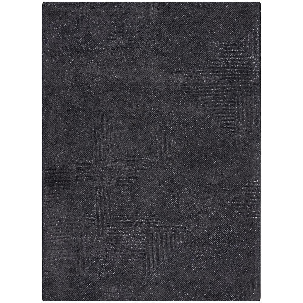 MICHAEL AMINI Ma30 Star Black 5 ft. x 7 ft. Textured Contemporary Area ...