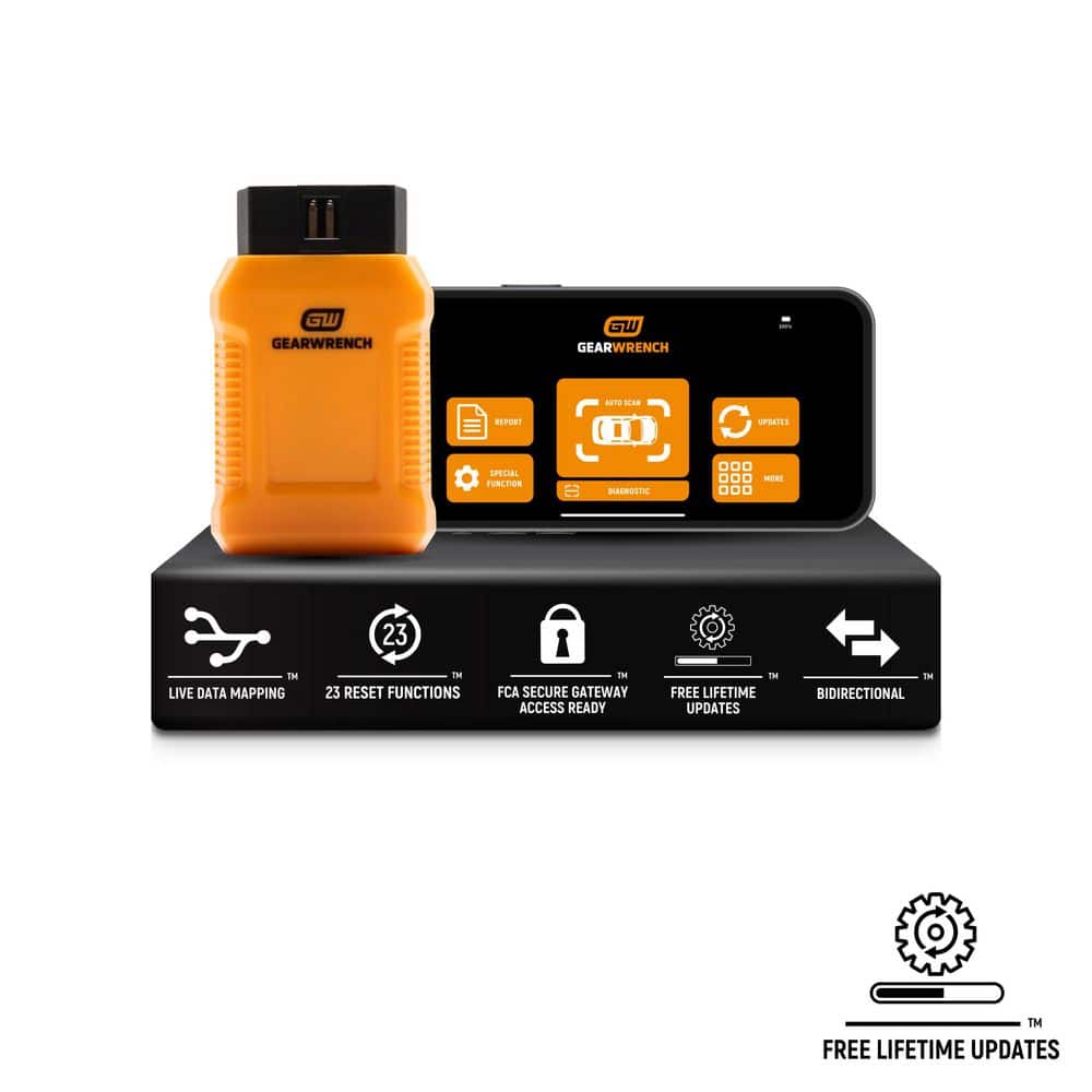 GEARWRENCH OBD2 Professional Bi-Directional Bluetooth Diagnostic Tester ...