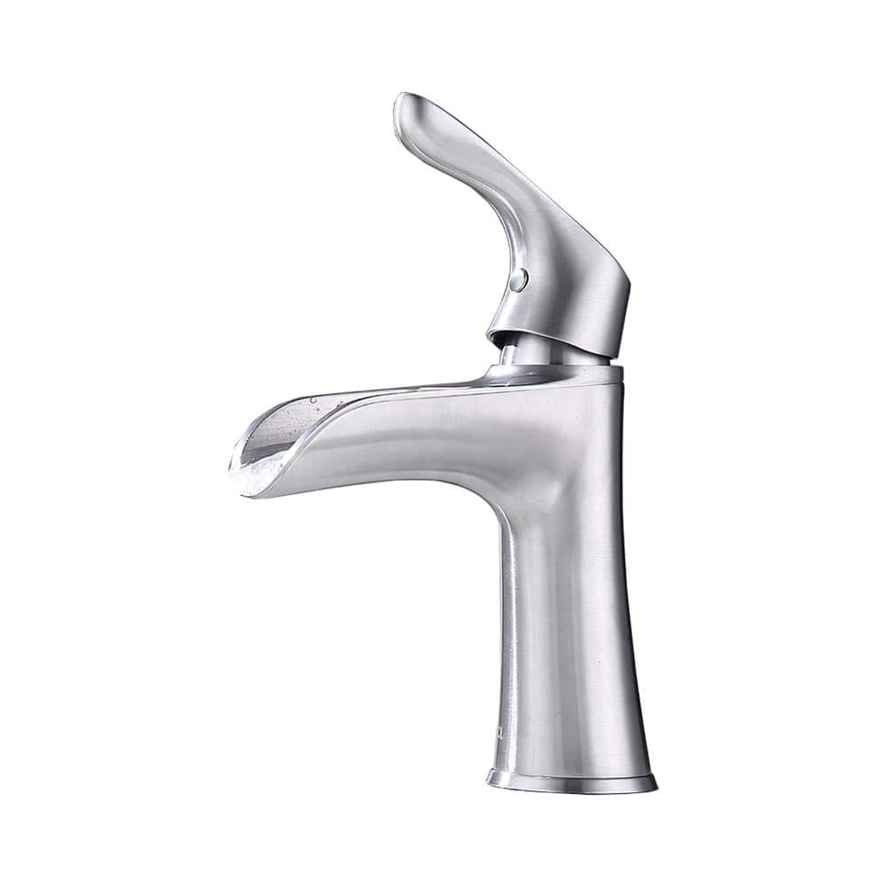Single Handle Single Hole Bathroom Faucet with Drain Assembly in ...