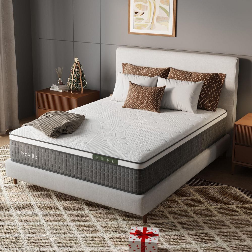 Novilla Classic Cool-Sleep Line King Size Medium Hybrid Memory Foam and ...