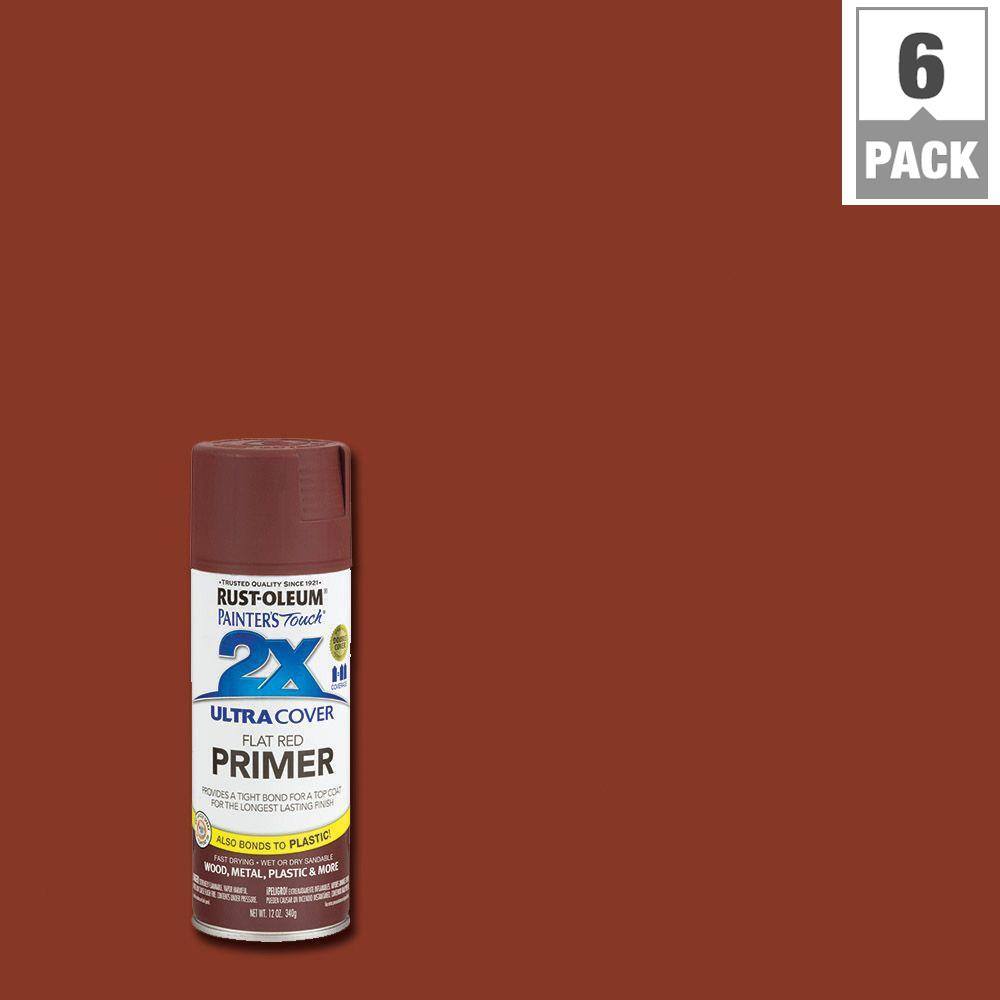 Rust-Oleum Painter's Touch 2X 12 oz. Flat Red Primer General Purpose ...