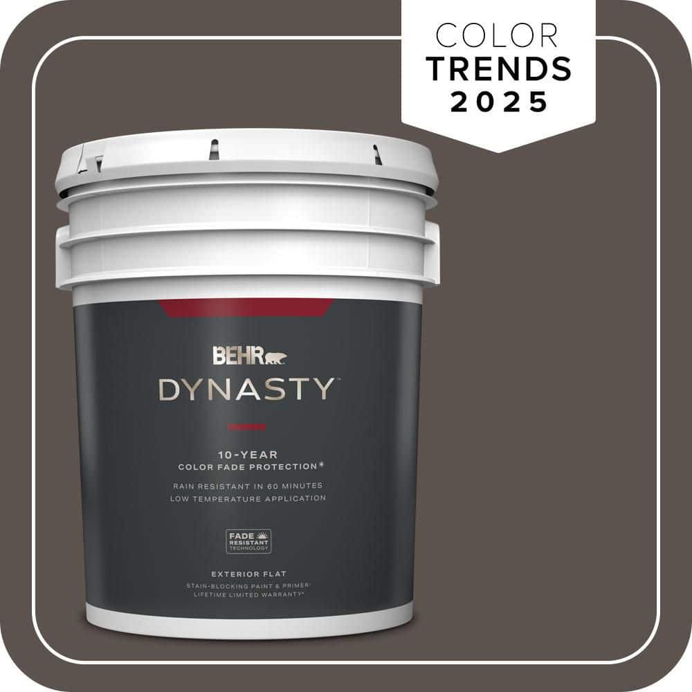BEHR DYNASTY 5 gal. #MQ2-54 Gardeners Soil Flat Exterior Stain-Blocking ...