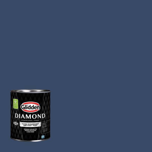 Glidden Diamond 1 qt. PPG1164-7 Annapolis Blue Satin Interior Paint ...