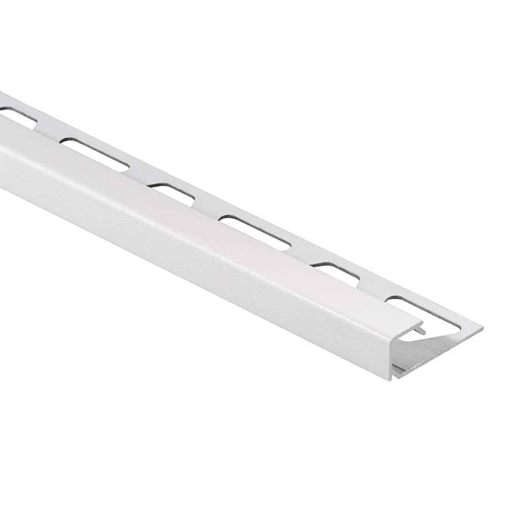 Schluter Quadec Matte White Textured Color-Coated Aluminum . 313 in. x ...
