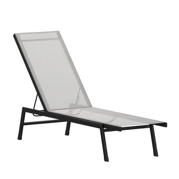 Carnegy Avenue Black Steel Outdoor Lounge Chair in Gray CGA-JJ-518859 ... Carnegy Avenue Black Steel Outdoor Lounge Chair in Gray CGA-JJ-518859 ...