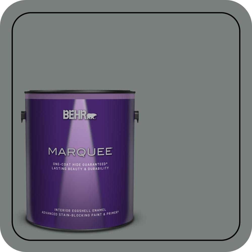 BEHR MARQUEE 1 gal. #PPU25-18 Shutter Gray Eggshell Enamel Interior ...