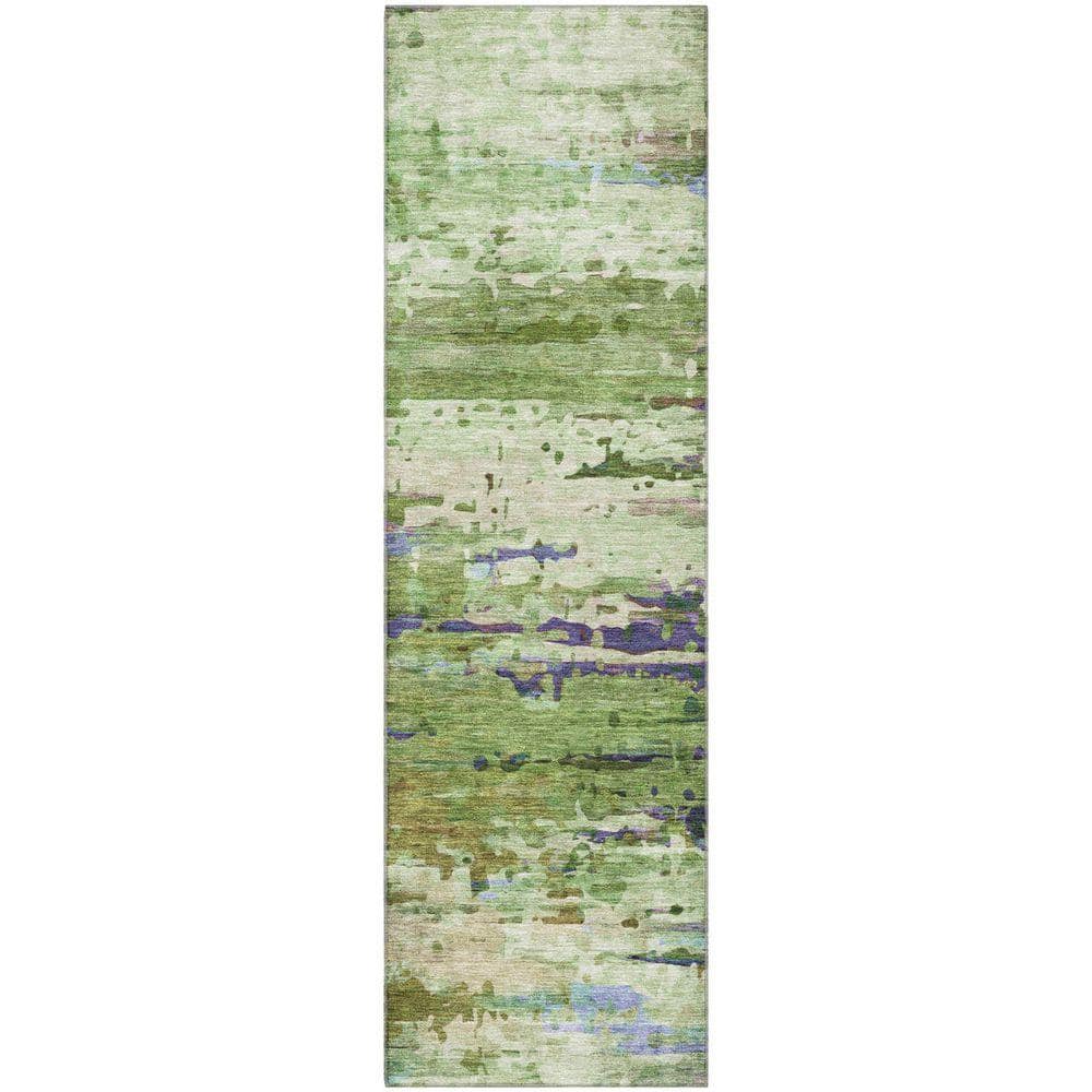 Addison Rugs Mayfield Premium Machine Washable Abstract AMF2035 Green 2 ...