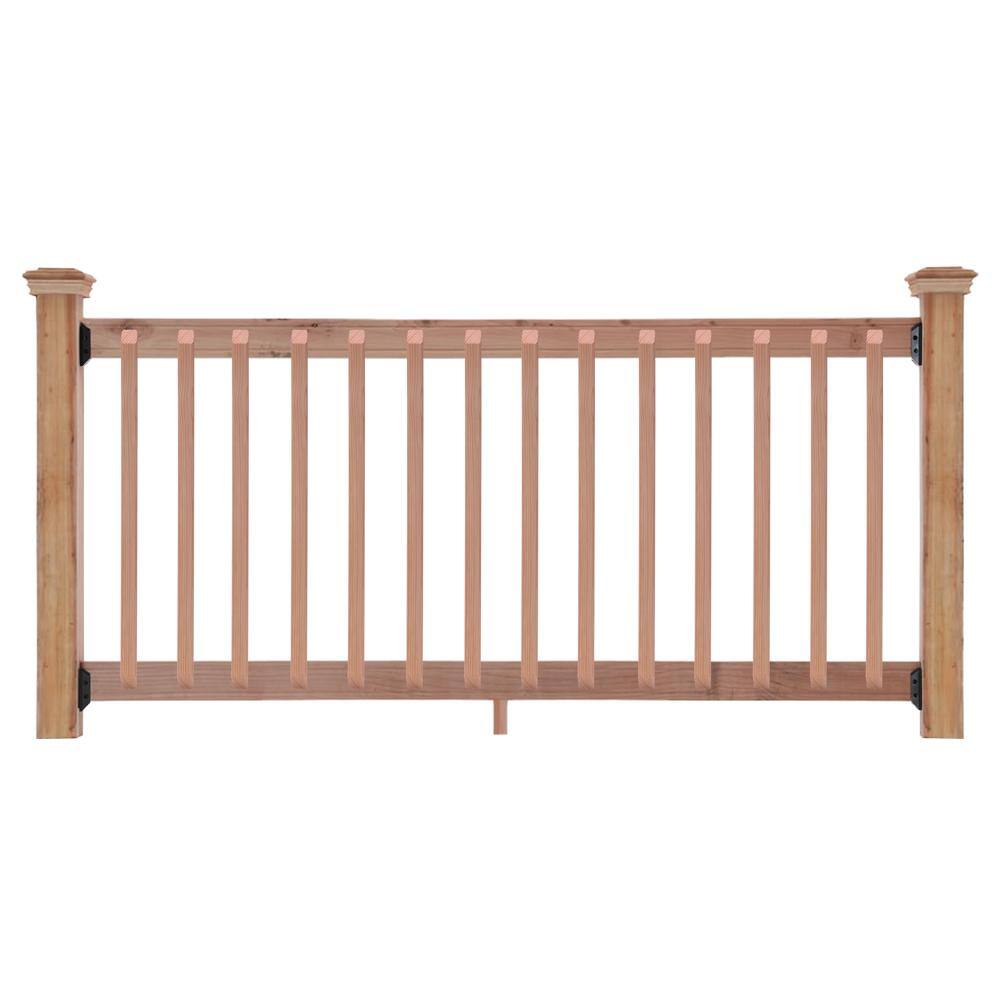 ProWood 6 ft. Redwood Rail Kit with B2E Balusters 447551 - The Home Depot