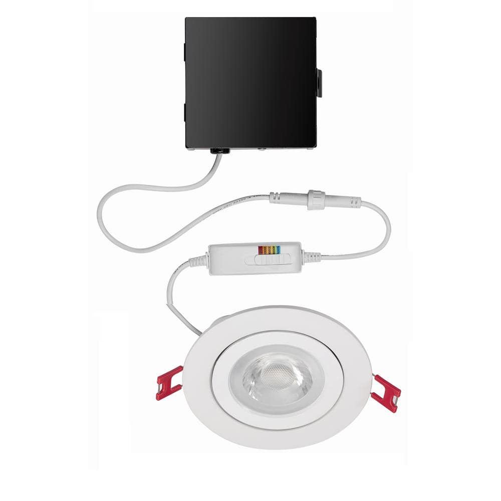Commercial Electric Ultra Spot Integrated LED 4 in Round Adj Color Temp ...