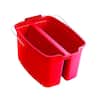 Rubbermaid Commercial Products 19 Qt. Red Plastic Double Bucket FG 2628 ...