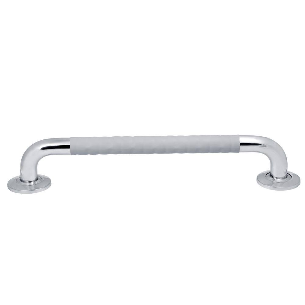 PULSE Showerspas 18 in. Ergo Safety Bar in Polished Stainless Steel ...