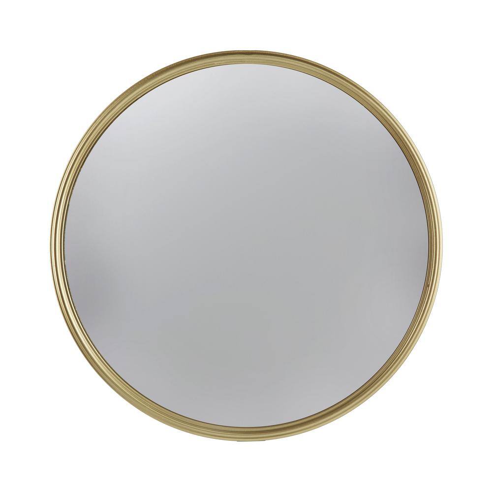 15 in. W x 15 in. H Round Iron Framed Wall Bathroom Vanity Mirror in ...