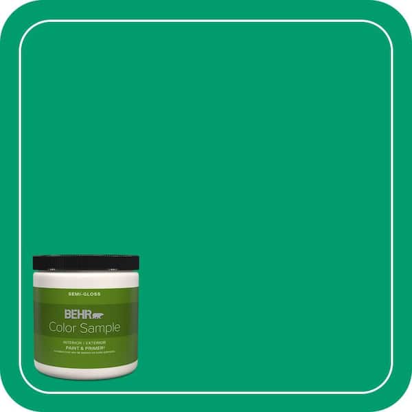 BEHR PREMIUM PLUS 8 oz. #S-G-460 Mint Sprig Semi-Gloss Interior ...