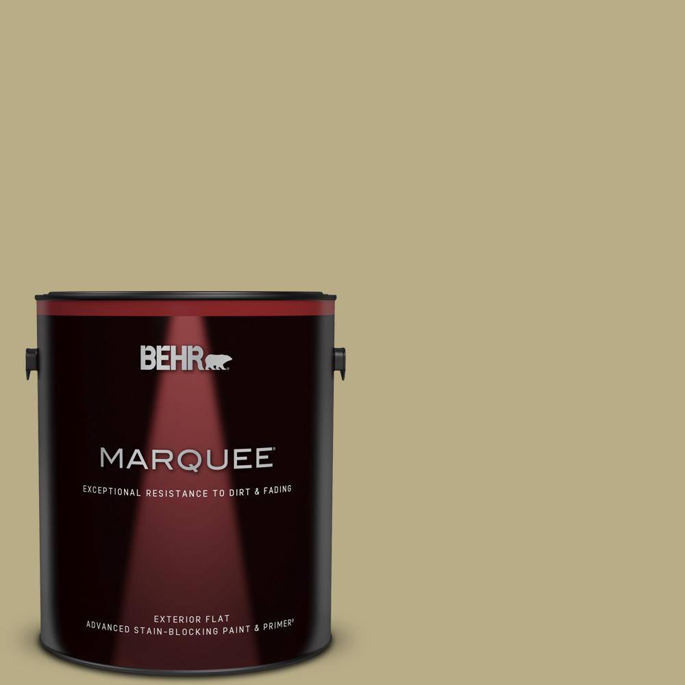 BEHR MARQUEE 1 gal. #S330-4 Fennel Seed Flat Exterior Paint & Primer ...