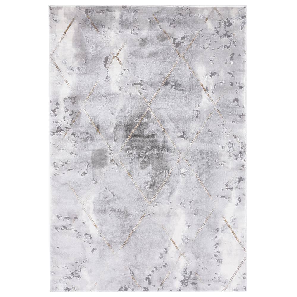 SAFAVIEH Craft Gray/Brown 8 ft. x 10 ft. Diamond Marble Area Rug ...