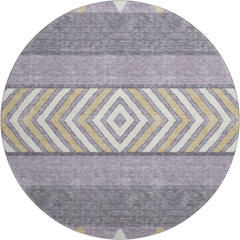 Addison Rugs Mayfield Premium Machine Washable Abstract AMF965 Lavender ...