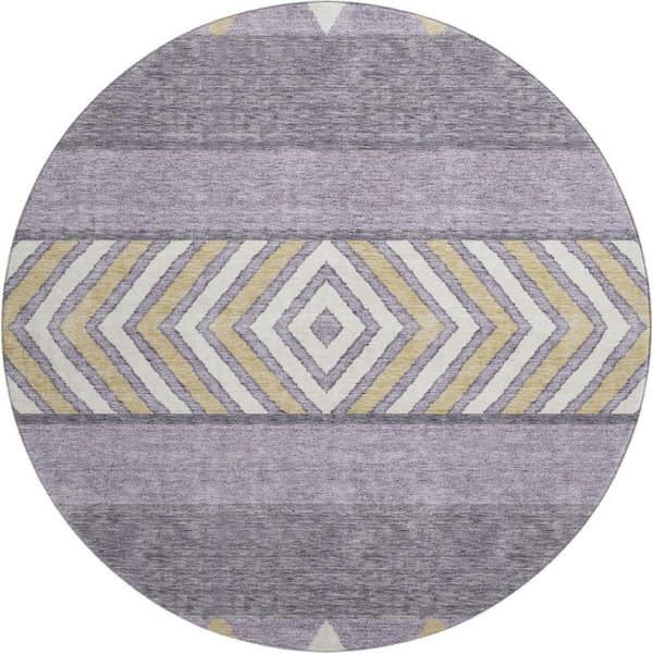 Addison Rugs Mayfield Premium Machine Washable Abstract AMF965 Lavender ...