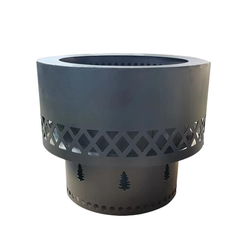 19 in. Smokeless Outdoor Fire Pit with Removable Ash Pan,Wood Burning ...
