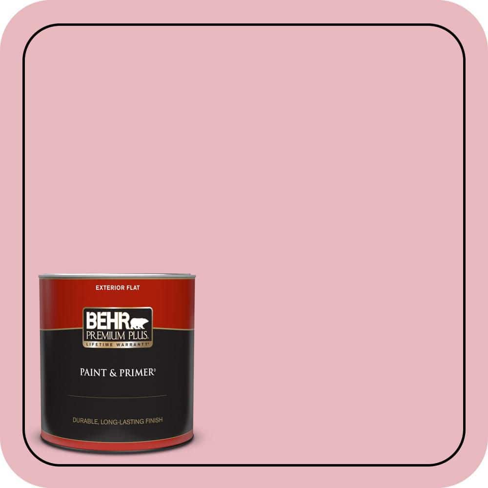 BEHR PREMIUM PLUS 1 Qt. #M150-2 Peppermint Stick Flat Exterior Paint ...
