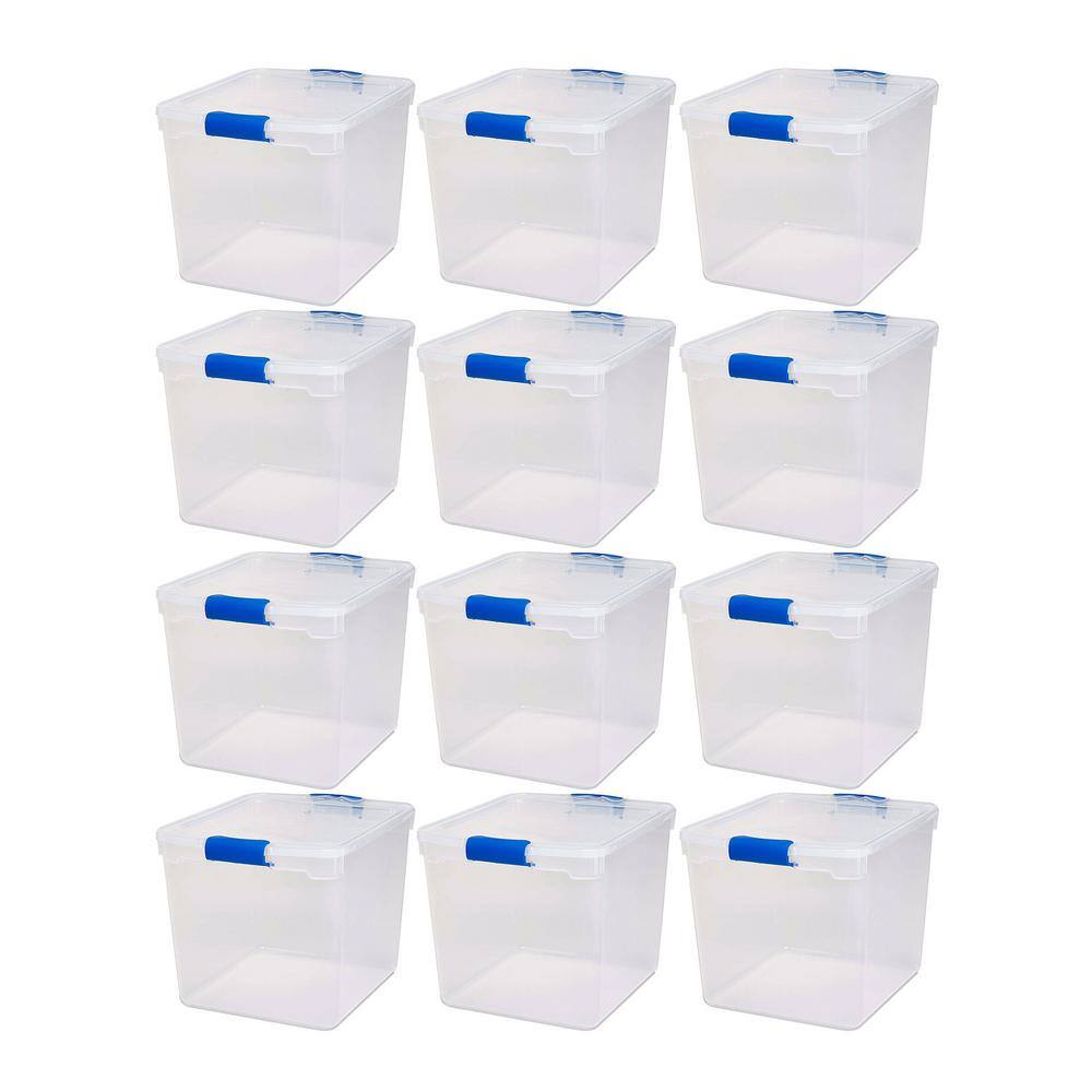 Reviews for HOMZ 31 qt. Heavy Duty Clear Plastic Stackable Storage ...
